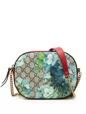 Gucci 2016-2026 Gg Supreme Blooms Chain Crossbody Bag - Red