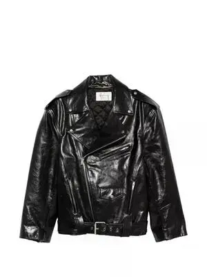 Saint Laurent Grained Leather Biker Jacket
