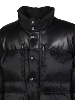 MASTERMIND WORLD Leather-panelled Quilted Down Jacket