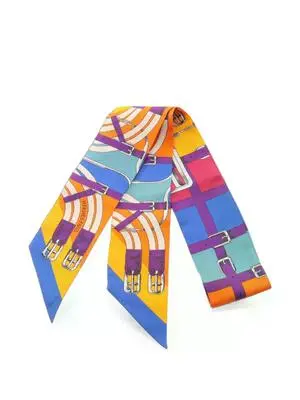Hermès 2010s Twilly Ribbon Scarf - Orange