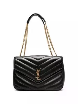 Saint Laurent Loulou Matelassé Shoulder Bag - Black