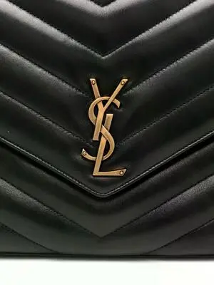Saint Laurent Loulou Matelassé Shoulder Bag - Black