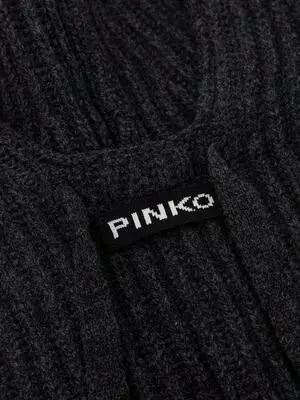 Pinko Ribbed-knit Drawstring Balaclava