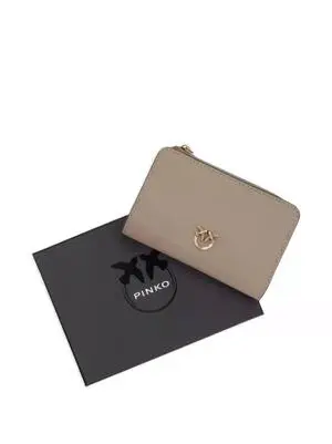 Pinko Mini Wallet In Leather With Love Birds