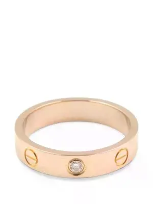Cartier 2010s Mini Love Diamond Ring - Pink