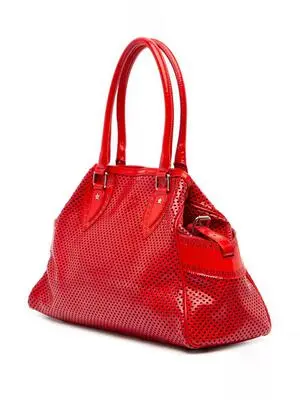 Fendi Perforated Patent Leather Handbag