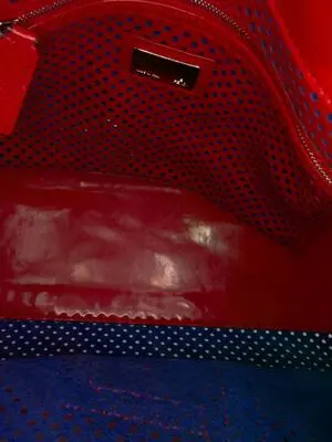 Fendi Perforated Patent Leather Handbag