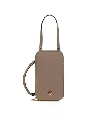 Pinko Zip-around Leather Smartphone Case - Neutrals