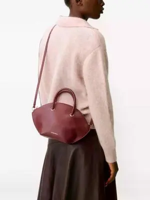 Claudie Pierlot Smooth Leather Handbag With Gold Ring Detail