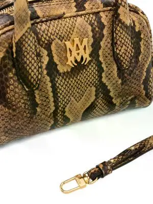 Amiri Snake-effect Logo Plaque Mini Bag