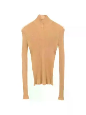 Hermès Ribbed Turtleneck Sweater - Neutrals