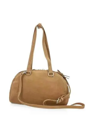 DIESEL® 1dr Dome Suede Shoulder Bag With Embossed Oval D Logo
