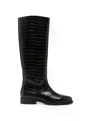 SERGIO MORETTI FIRENZE Croc-effect Knee-high Boots