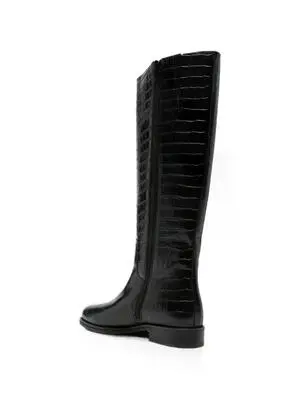 SERGIO MORETTI FIRENZE Croc-effect Knee-high Boots