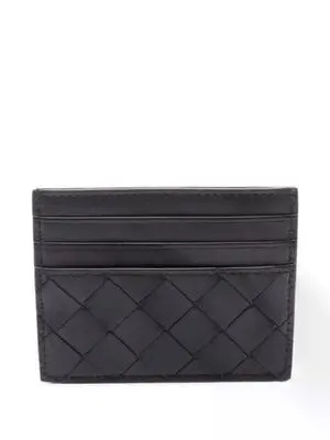 Bottega Veneta 2020s Intrecciato Card Case - Black