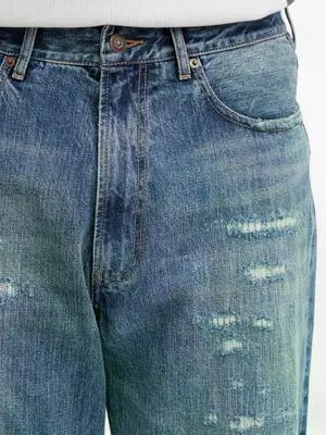 BEAMS Distressed-effect Jeans