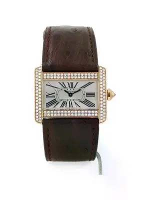 Cartier 2000s Tank Divan Diamond 38mm Watch - White