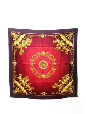 Hermès 2010s Cosmos Scarf - Red