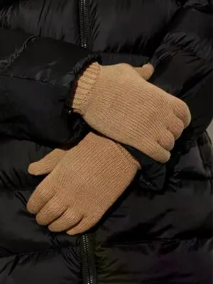 Moschino Patch Knitted Gloves