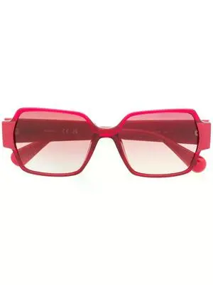 MAX&CO. Logo-plaque Square-frame Sunglasses - Red