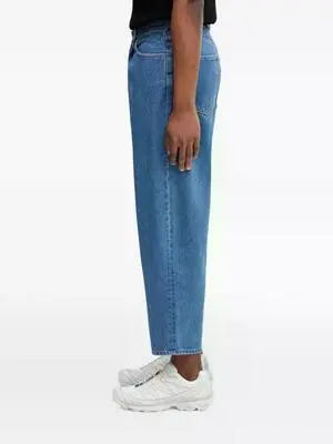 BEAMS Pleated Straight-leg Jeans