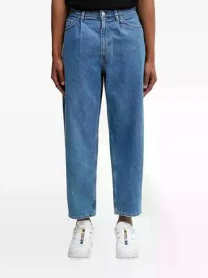 BEAMS Pleated Straight-leg Jeans - Blue