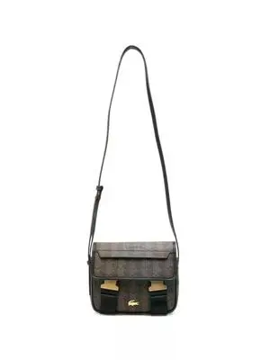 Lacoste Monogram-print Buckle-fastening Shoulder Bag - Brown