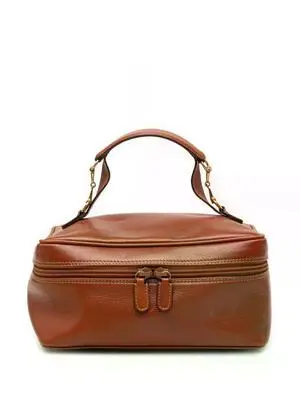 Gucci 20th Century Calfskin Horsebit Vanity Bag - Brown