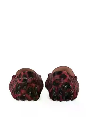 TOD'S Leopard-print Gommino Loafers