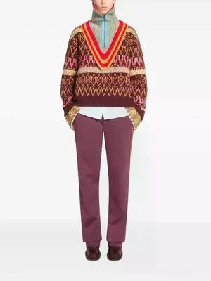 Dries Van Noten Jacquard Wool Collar