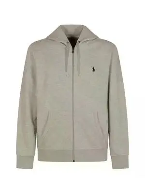Polo Ralph Lauren Logo-embroidered Zip-up Hoodie - Grey