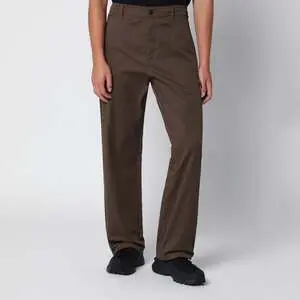 Moncler Khaki Technical Cotton Trousers