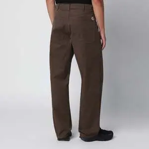 Moncler Khaki Technical Cotton Trousers