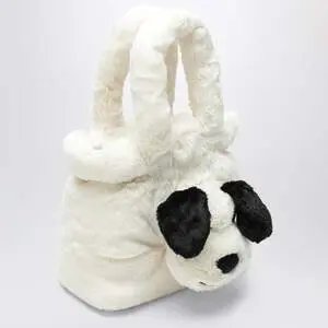 JELLYCAT Black/white Dog Face Bag
