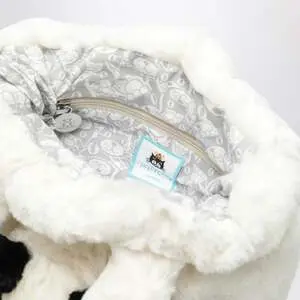 JELLYCAT Black/white Dog Face Bag