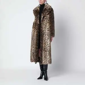 BB COUTURE Faux Fur Leopard Print Coat