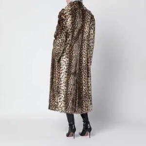BB COUTURE Faux Fur Leopard Print Coat