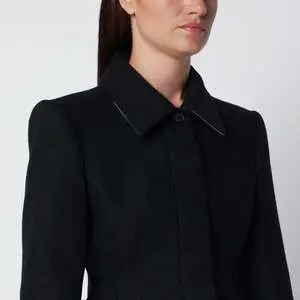 Source Unknown Single-breasted Wool Blend Jacket With Pointed Collar