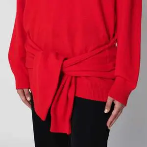 Source Unknown Wool Blend Jumper With Double-sleeve Detail - Red