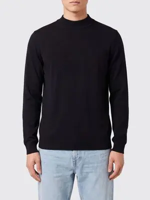 ROBERTO COLLINA Long-sleeved Merino Wool Crew-neck Sweater - Black
