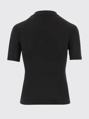 Valentino Garavani Virgin Wool Knit Top With Scarf Neck And Vlogo Signature