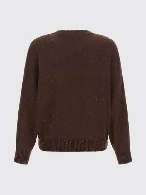 Brunello Cucinelli Embellished Crew Neck Jumper - Brown