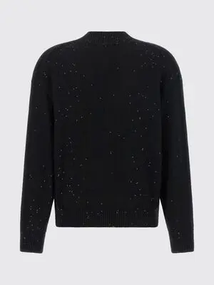 Brunello Cucinelli V-neck Cashmere Jumper With Embellishments - Black