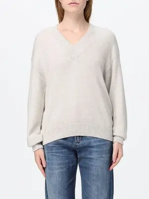 Brunello Cucinelli Sequin-embellished V-neck Cashmere And Silk Sweater