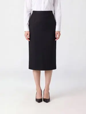 Max Mara Wool Knit Midi Pencil Skirt - Black