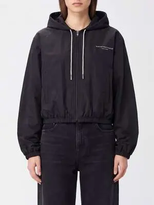 Alexander Wang Cotton Blend Hooded Bomber Jacket