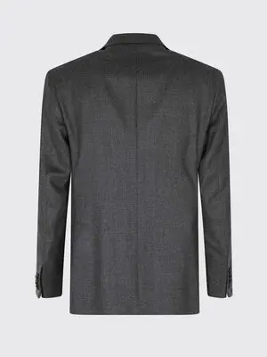 Tagliatore Double-breasted Wool Blazer With Peak Lapels - Grey