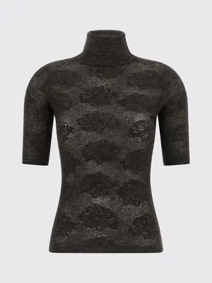 Brunello Cucinelli Lace Knit Turtleneck - Brown