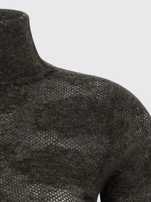 Brunello Cucinelli Lace Knit Turtleneck - Brown