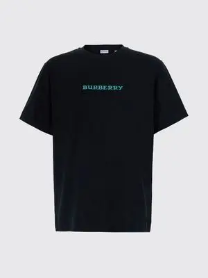 Burberry Equestrian Knight Logo Cotton Crewneck T-shirt - Black